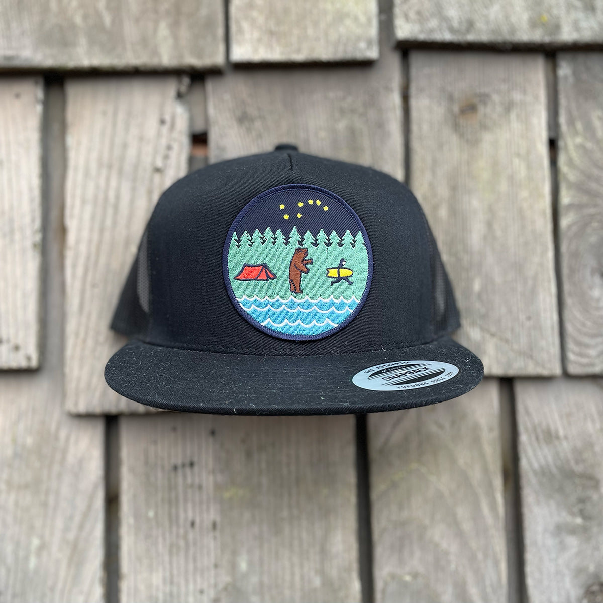 Jonas Draws Patch Hat - Bear Tent |Zuhg Life Surf Shop – ZuhG Life Surf ...